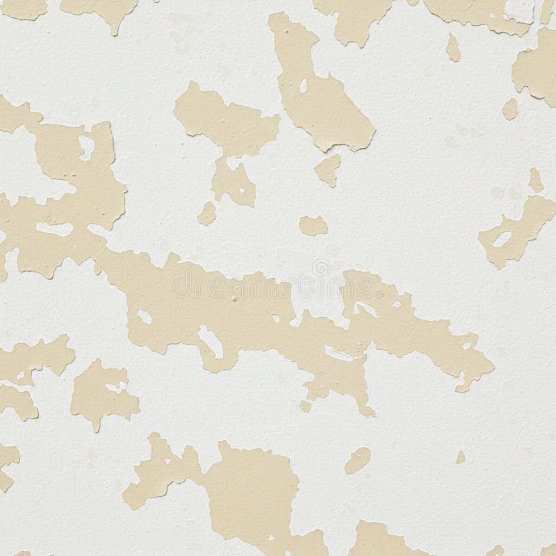 Flaking Paint on a Surface Shows a Weathered Wall with a Creamy Top ...