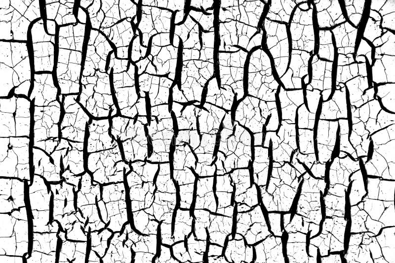 Flaking White Paint, Peeling Off a Black Wall Stock Image - Image of ...