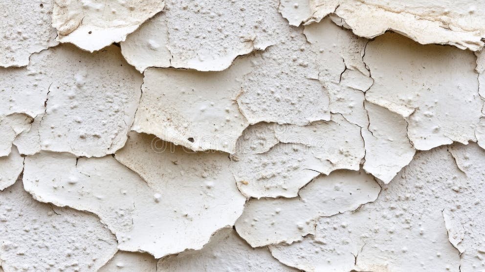 Flaking White Paint Reveals Aged Wall Texture Stock Illustration ...