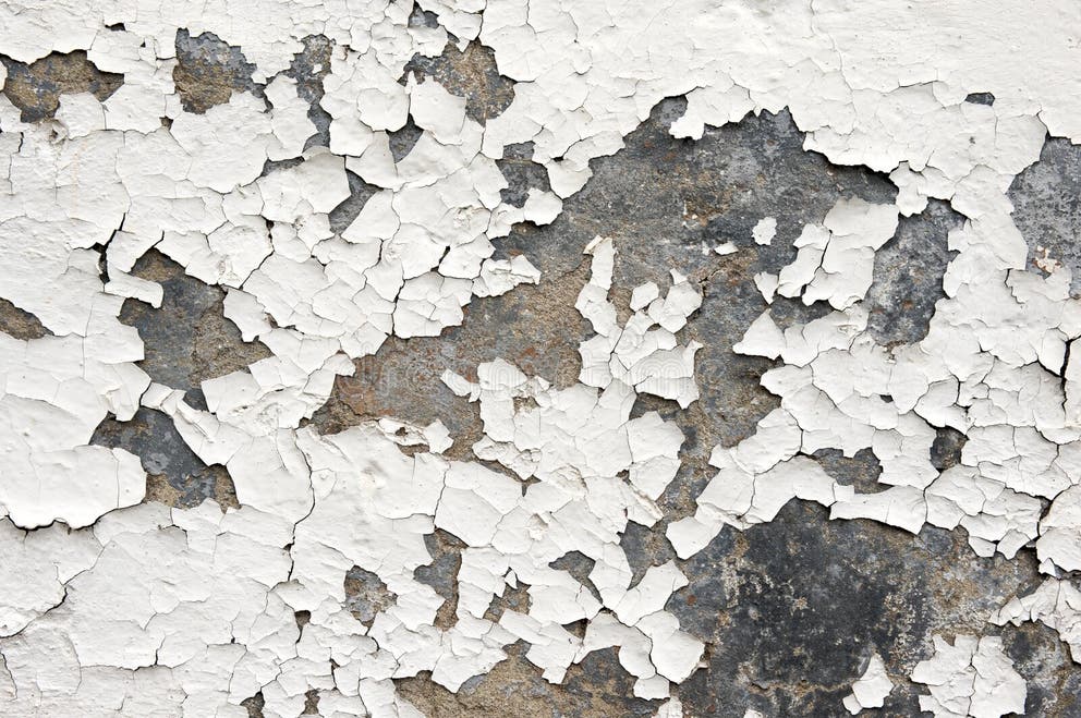 Flaking White Paint on Wall Stock Image - Image of distressed, fragment ...