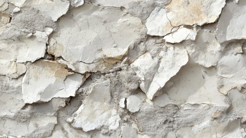 Flaking White Plaster Wall Shows Extensive Damage Stock Illustration ...