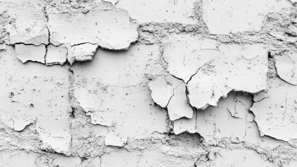 Flaking White Plaster Wall Texture Background Stock Illustration ...