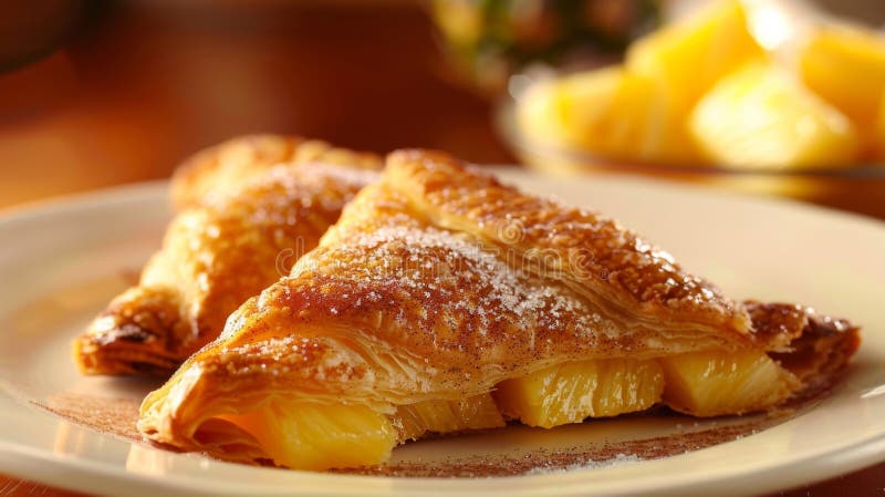 A Flaky Buttery Pineapple Turnover Dusted with Cinnamon Sugar and ...