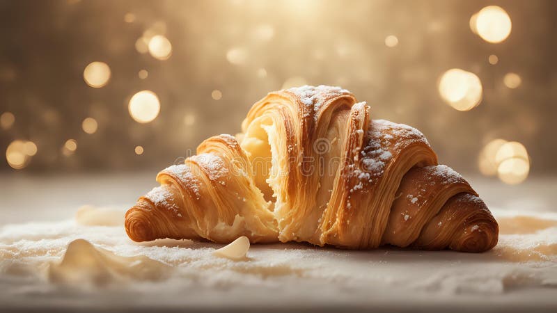 Flaky and Golden Croissant Perfect for Bakery Menu or Advertisement ...