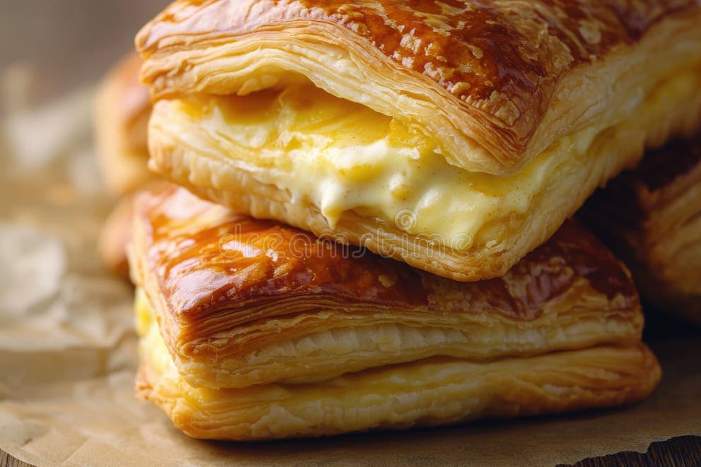 Flaky Pastry Layers Stacked High, Perfect for a Bakery Display or ...