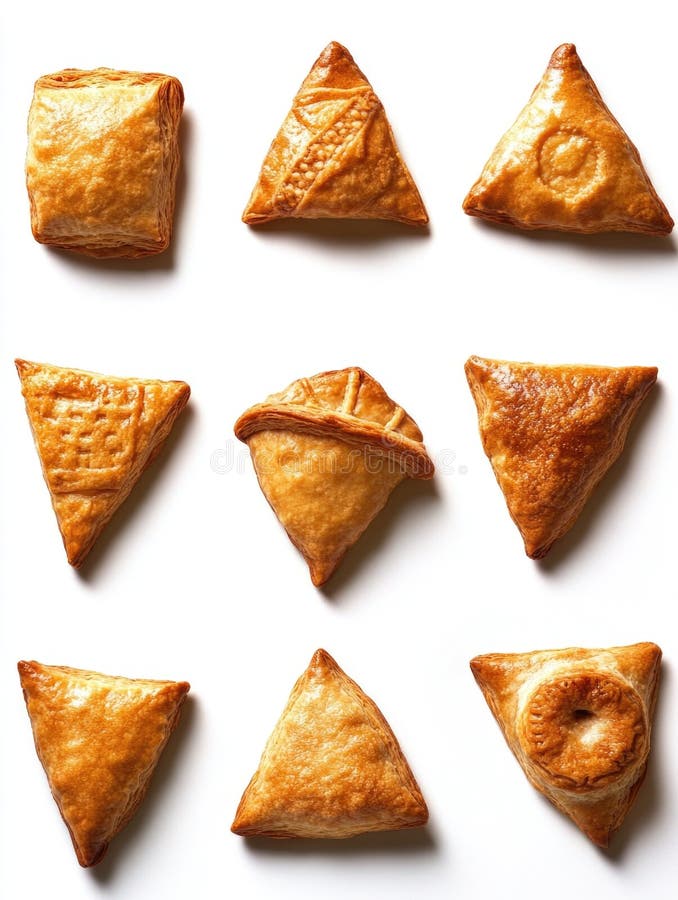 Flaky Triangular Pastries stock image. Image of delicious - 361008135