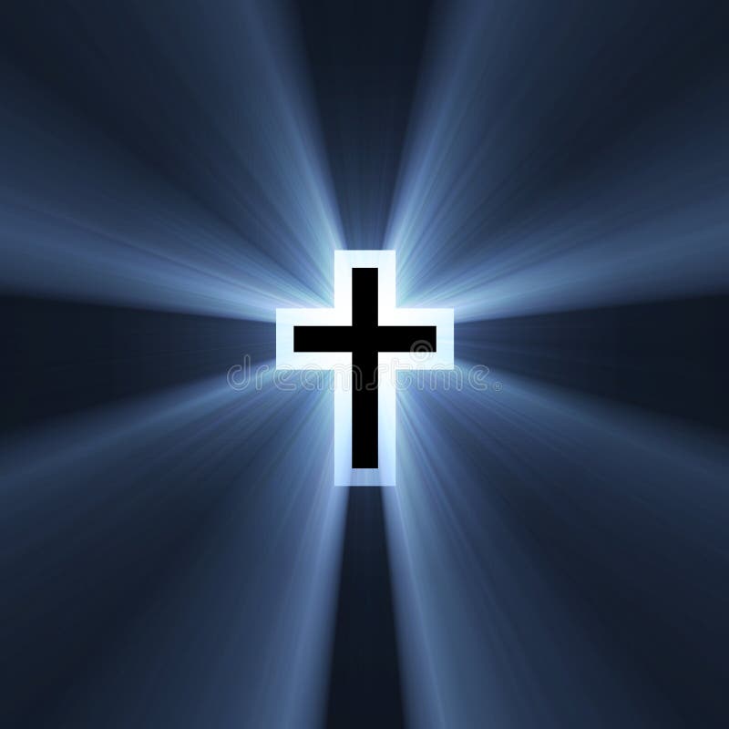 Flama Ligera Azul De La Cruz Doble Stock de ilustración - Ilustración ...