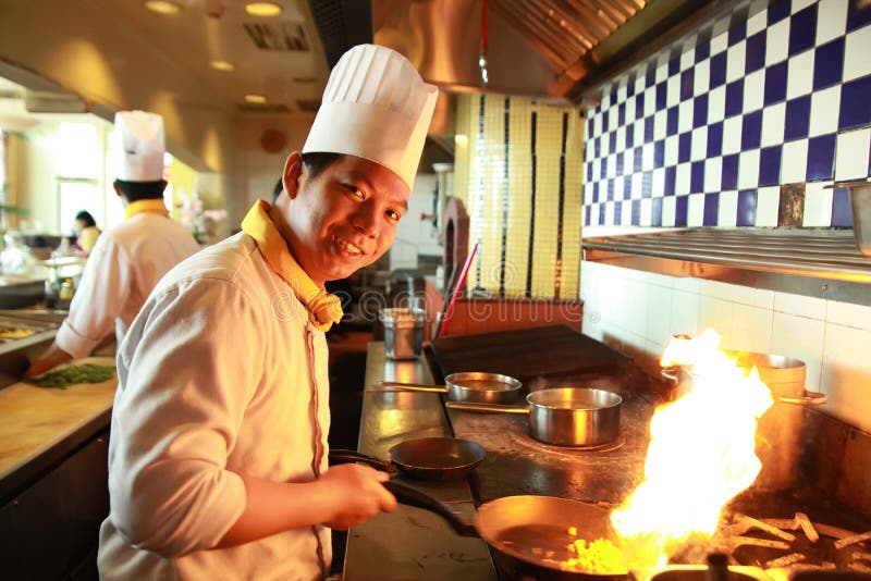 Flambe cooking stock photo. Image of service, person - 13170388