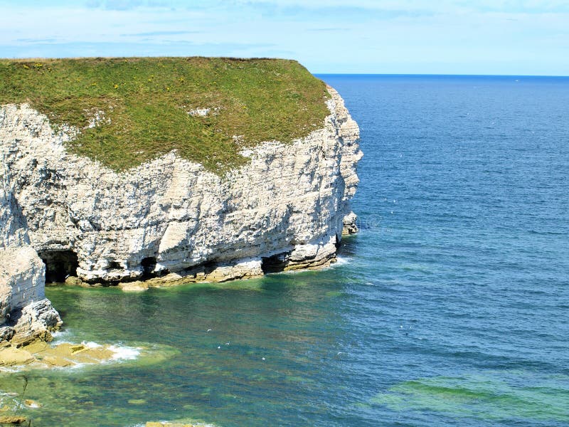 Flamborough Head East Coast UK. Stock Photo - Image of clouds, cliff ...