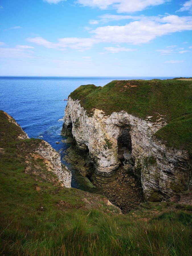 Flamborough Head Sea View and Sea Caves Stock Image - Image of caves ...