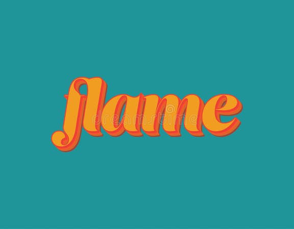 Flame - Fire Colors Layers Text Design Stock Illustration ...