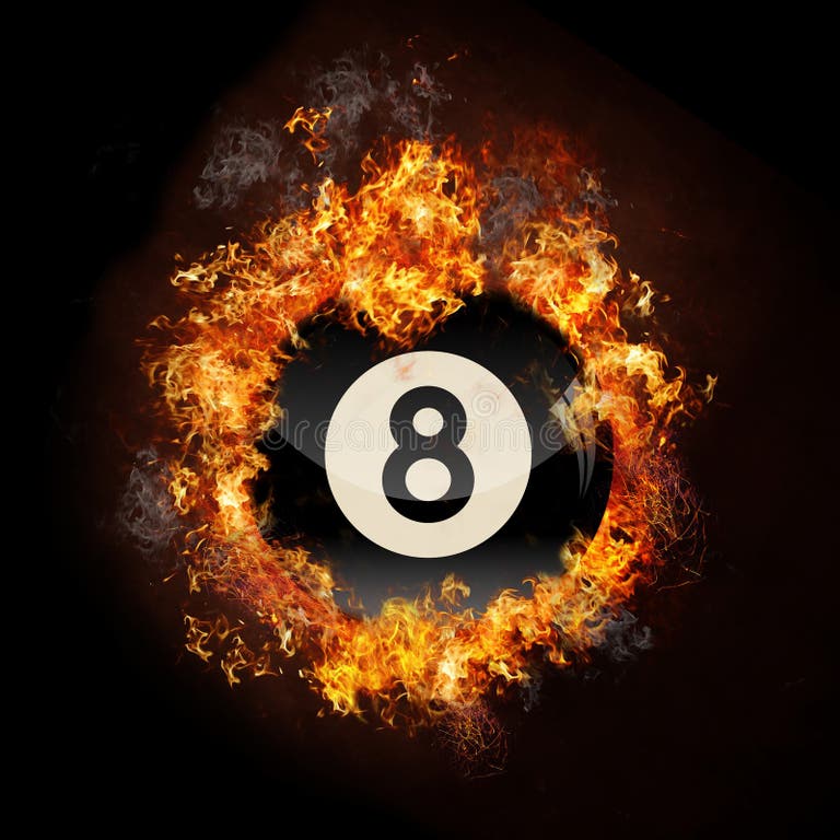 Flame 8 Ball stock image. Image of heat, leisure, competition - 22792581
