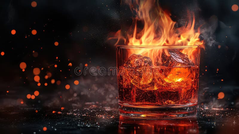 Flame alcohol fire stock illustration. Illustration of glow - 393727556