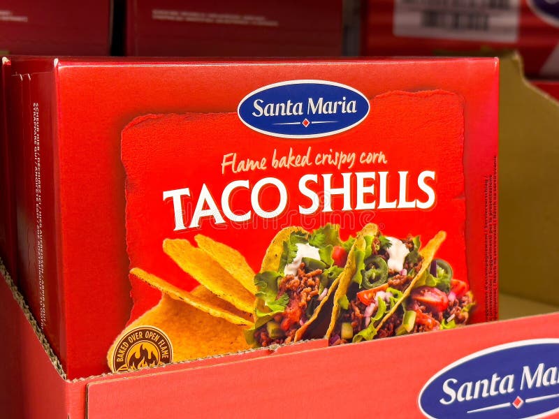 Flame Baked Crispy Corn Taco Shells Packaging on Display in Grocery ...