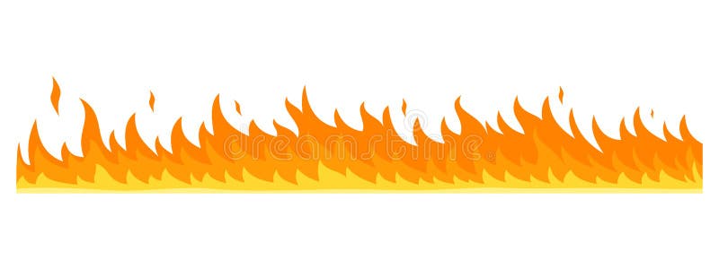 Flame Banner Horizontal, Flat Style Stock Vector - Illustration of ...
