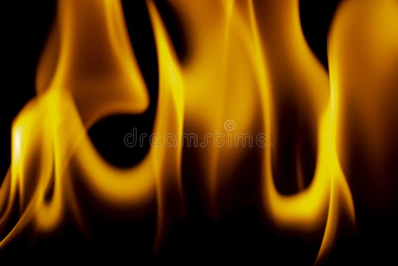 Flame on a Black Background. Burning Gasoline Stock Photo - Image of ...