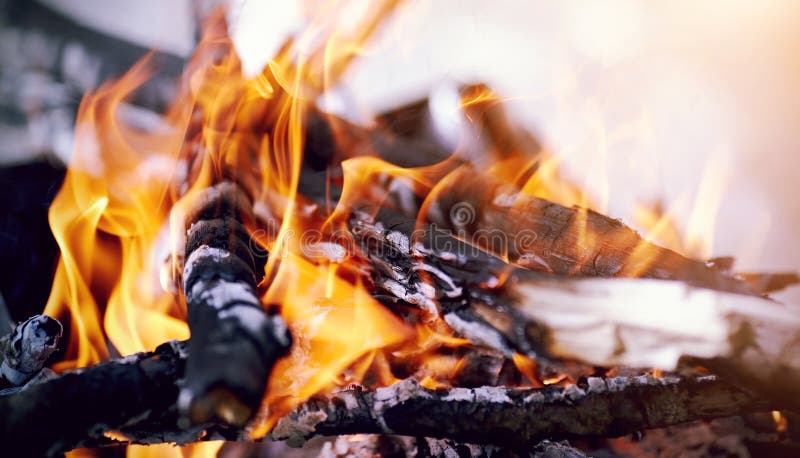 Flame of the Bright Burning Fire Stock Photo - Image of danger ...