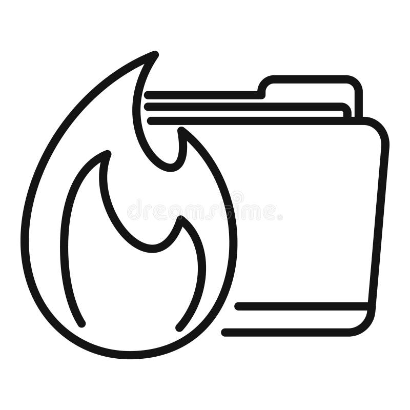 Flame Burning Next To a File Folder Representing Data Loss Stock ...