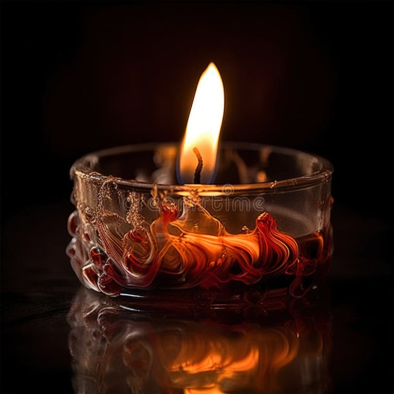 Flame candle stock illustration. Illustration of night - 272787528