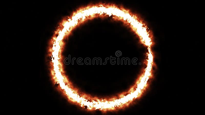 Blazing Ring of Fire in Space Stock Illustration - Illustration of ...