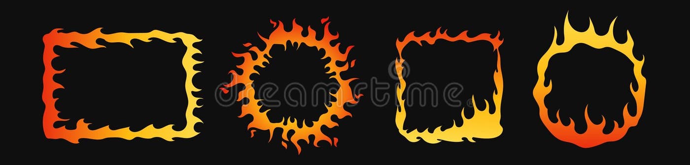 Flame Circle Border Stock Illustrations – 136,358 Flame Circle Border ...