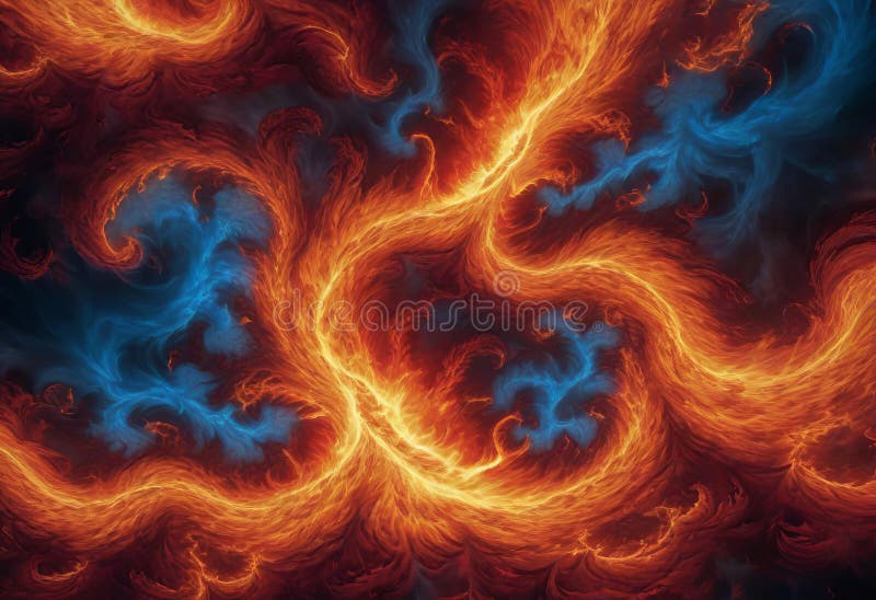 The Flame Completely Fills the Entire Space Stock Illustration ...