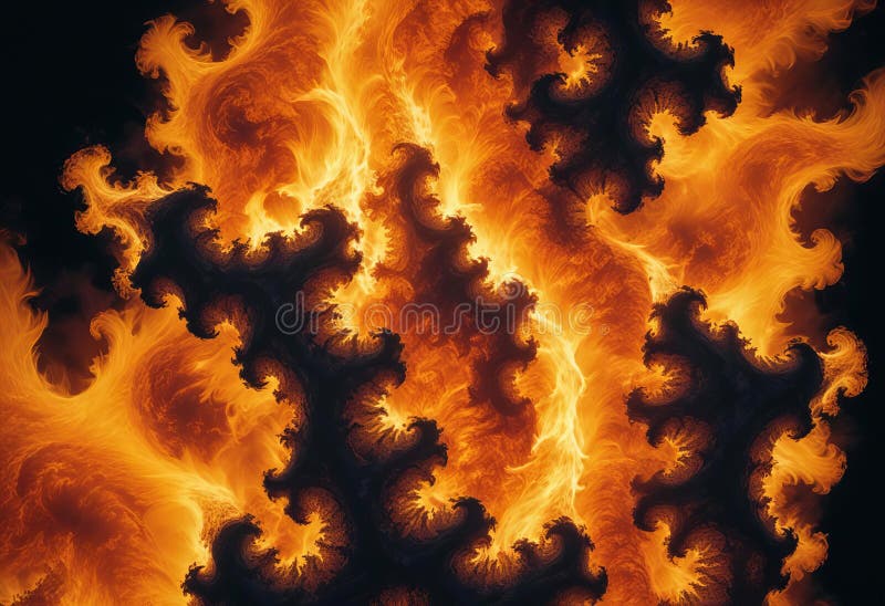 The Flame Completely Fills the Entire Space Stock Illustration ...