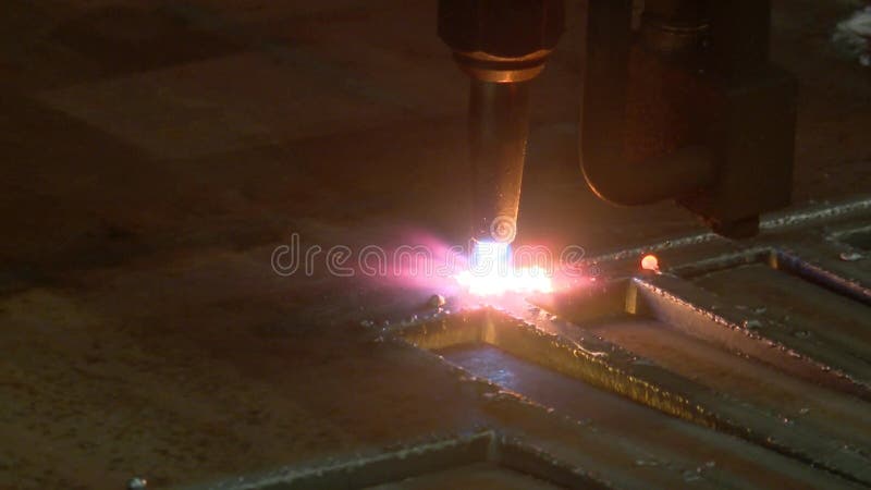 Flame Cutting of Metal. Gas Cutting of Metal. Automatic Conveyor for ...