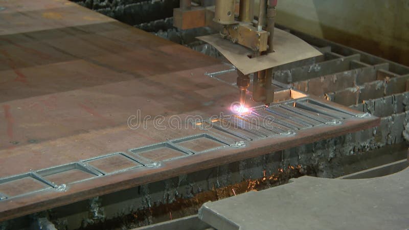 Flame Cutting of Metal. Gas Cutting of Metal. Automatic Conveyor for ...