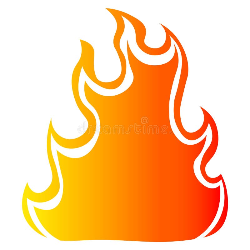Fire Design Illustration on White Background. Vector Graphic Stock ...