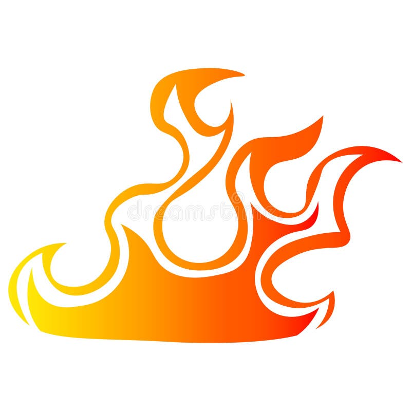 Fire Design Illustration on White Background. Vector Graphic Stock ...