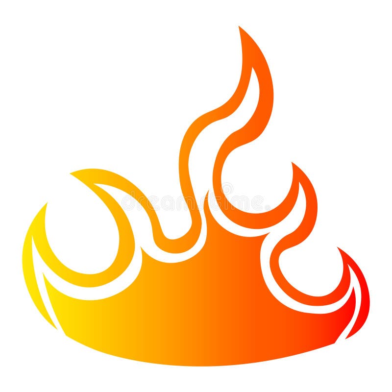 Fire Design Illustration on White Background. Vector Graphic Stock ...