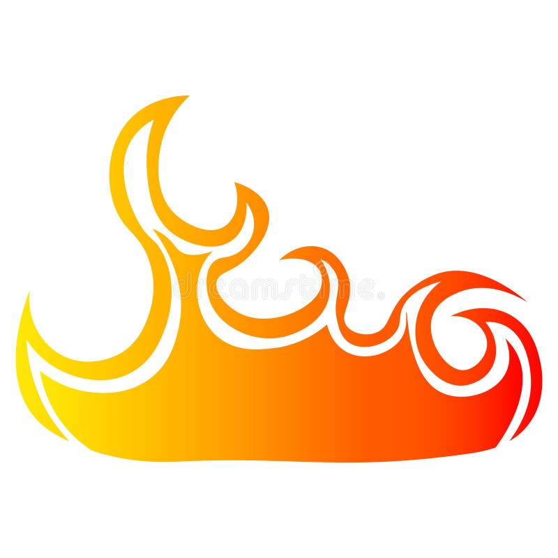 Fire Design Illustration on White Background. Vector Graphic Stock ...
