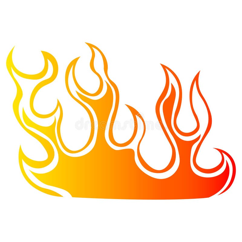 Fire Design Illustration on White Background. Vector Graphic Stock ...