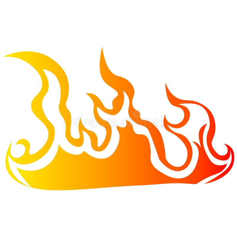 Flame Design Illustration on White Background. Vector Graphic Stock ...