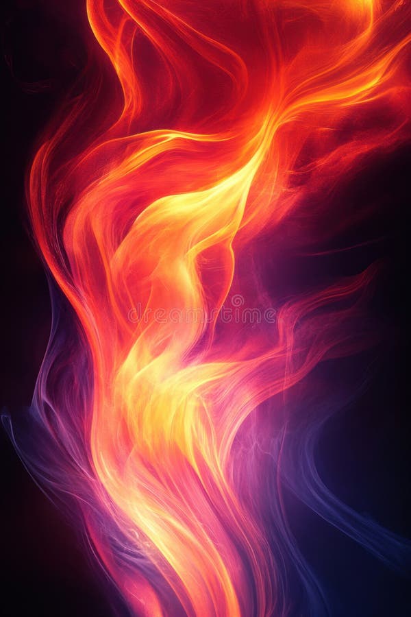 Flame Design, a Vibrant Flame Artwork Featuring Glowing Orange and Red ...
