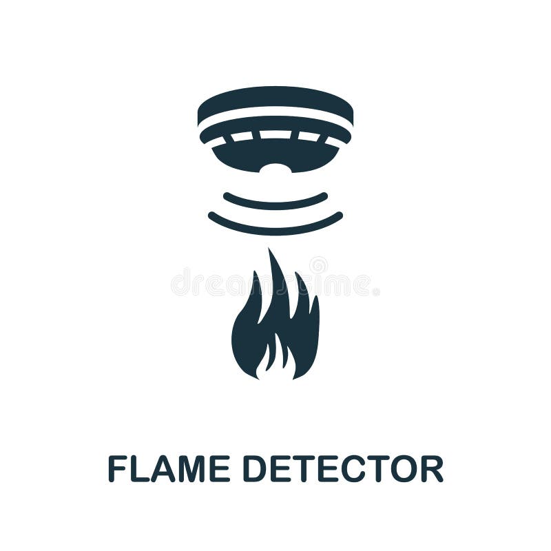 Flame Detector Icon. Simple Element from Sensors Icons Collection Stock ...