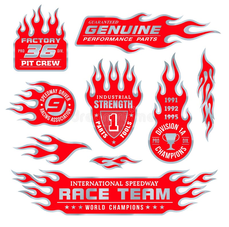 Racing Flames Clip Art