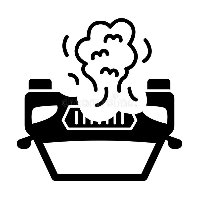 Flame from Engine Isolated Vector Icon that Can Be Easily Modified or ...