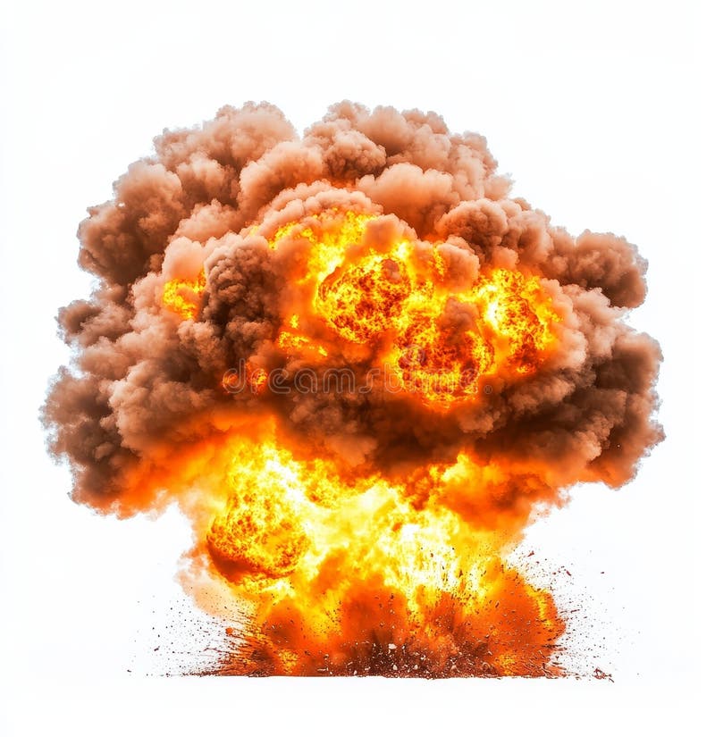 Flame Explosion with a Transparent Background, a Large Fireball, and ...
