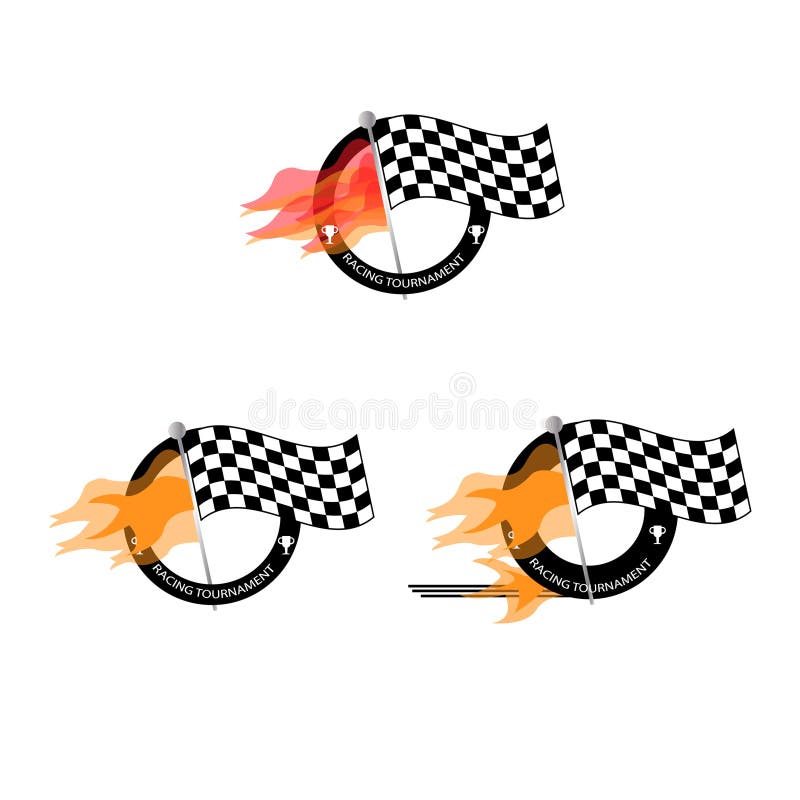 Flame finish race logo stock illustration. Illustration of fuel - 318403901
