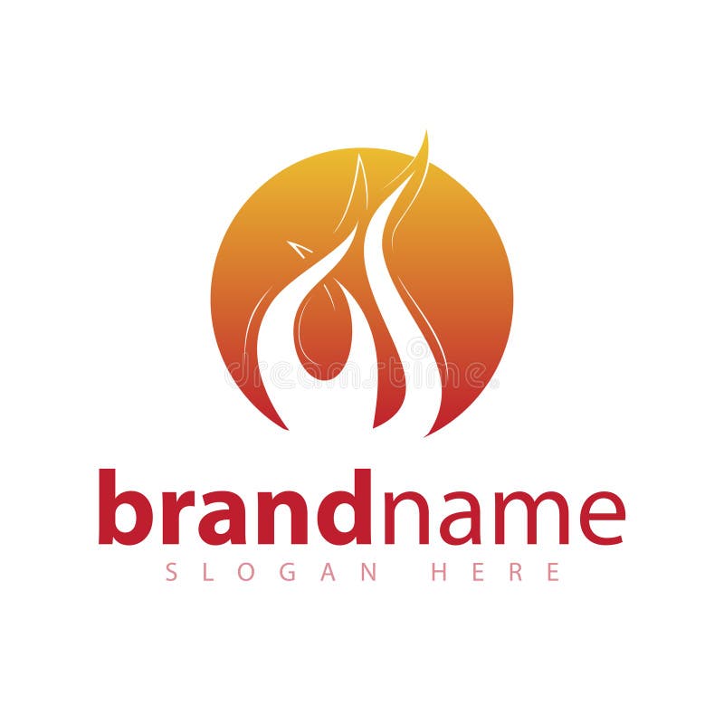 Flame Fire Abstract Logo Icon Vector Template Stock Vector ...