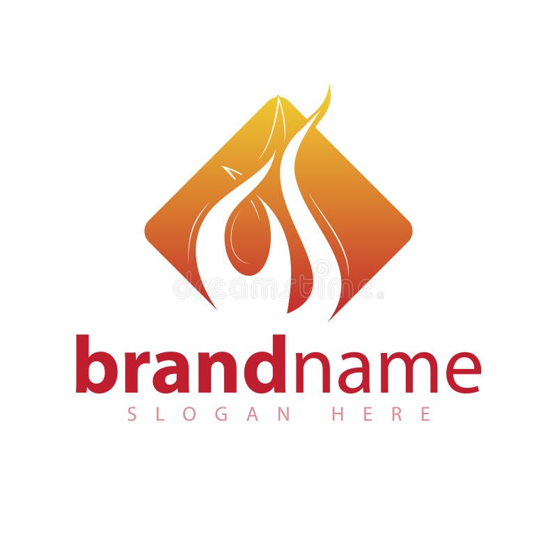 Flame Fire Abstract Logo Icon Vector Template Stock Vector ...
