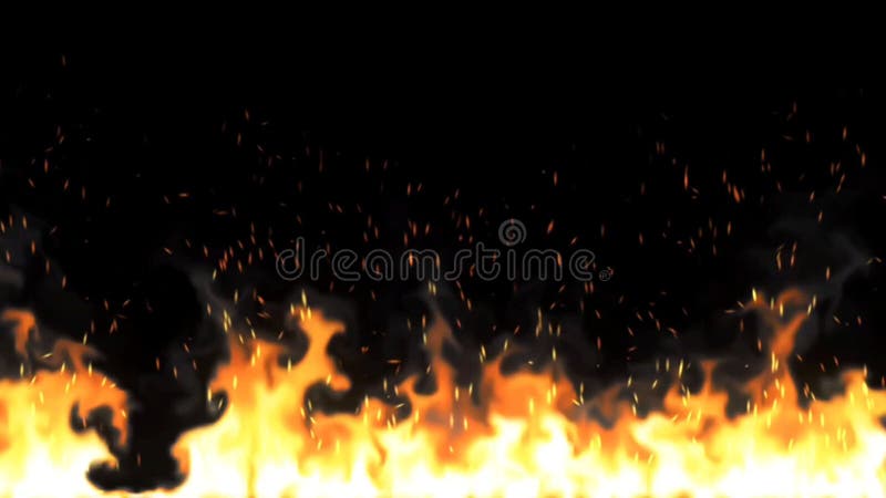 Flame of Fire Appearing at the Bottom of the Frame Stock Footage ...