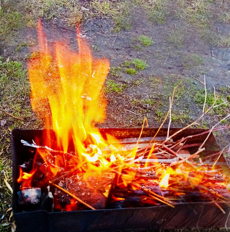 Beautiful Flames of Fire from Burning Stock Photo - Image of beautiful ...