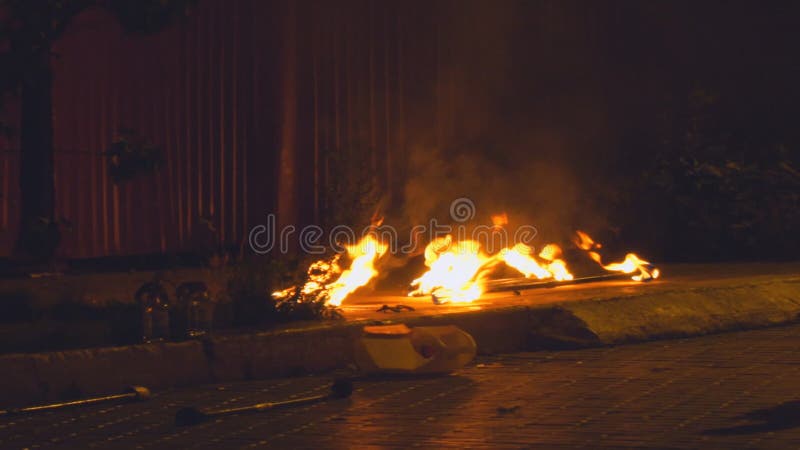 Asphalt on Fire, Burning Pavement Stock Footage - Video of antique ...