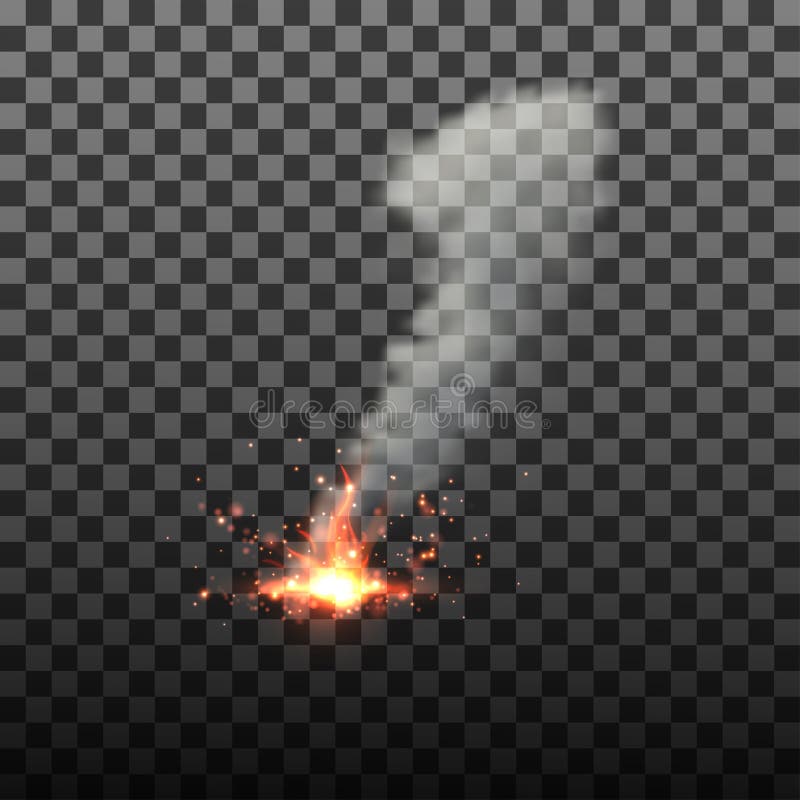 Flame with smoke stock illustration. Illustration of burn - 119648428