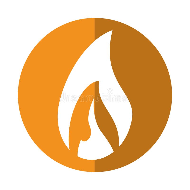 Flame Fire Glowing Temperature Hot Yellow Circle Stock Vector ...