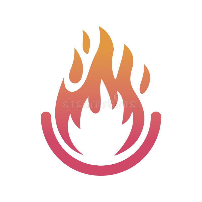 Flame Fire Icon Vector, Burning Hot Symbol Illustration, Gradient Fire ...