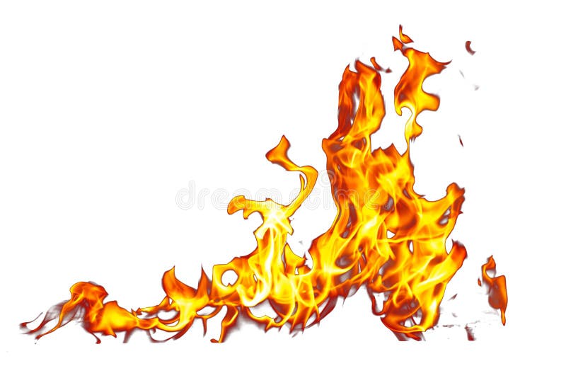 Flame of Fire Isolated on White Background Stock Image - Image of ...